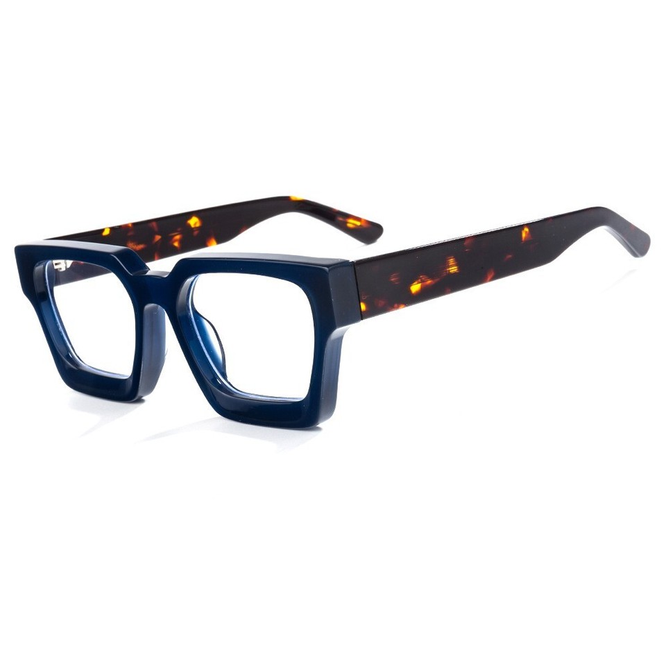 Fashion Women Large Acetate Spectacles Full Rim Thick Frame Square ...