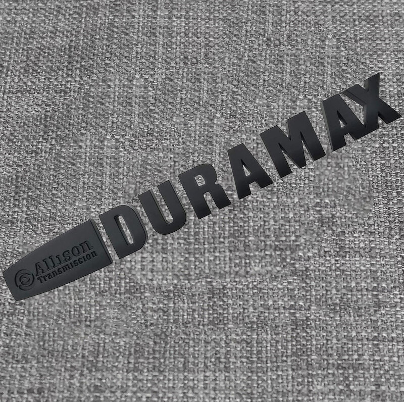 For Allison Duramax Badges Hood Emblem Sticker Black -2Pc | eBay