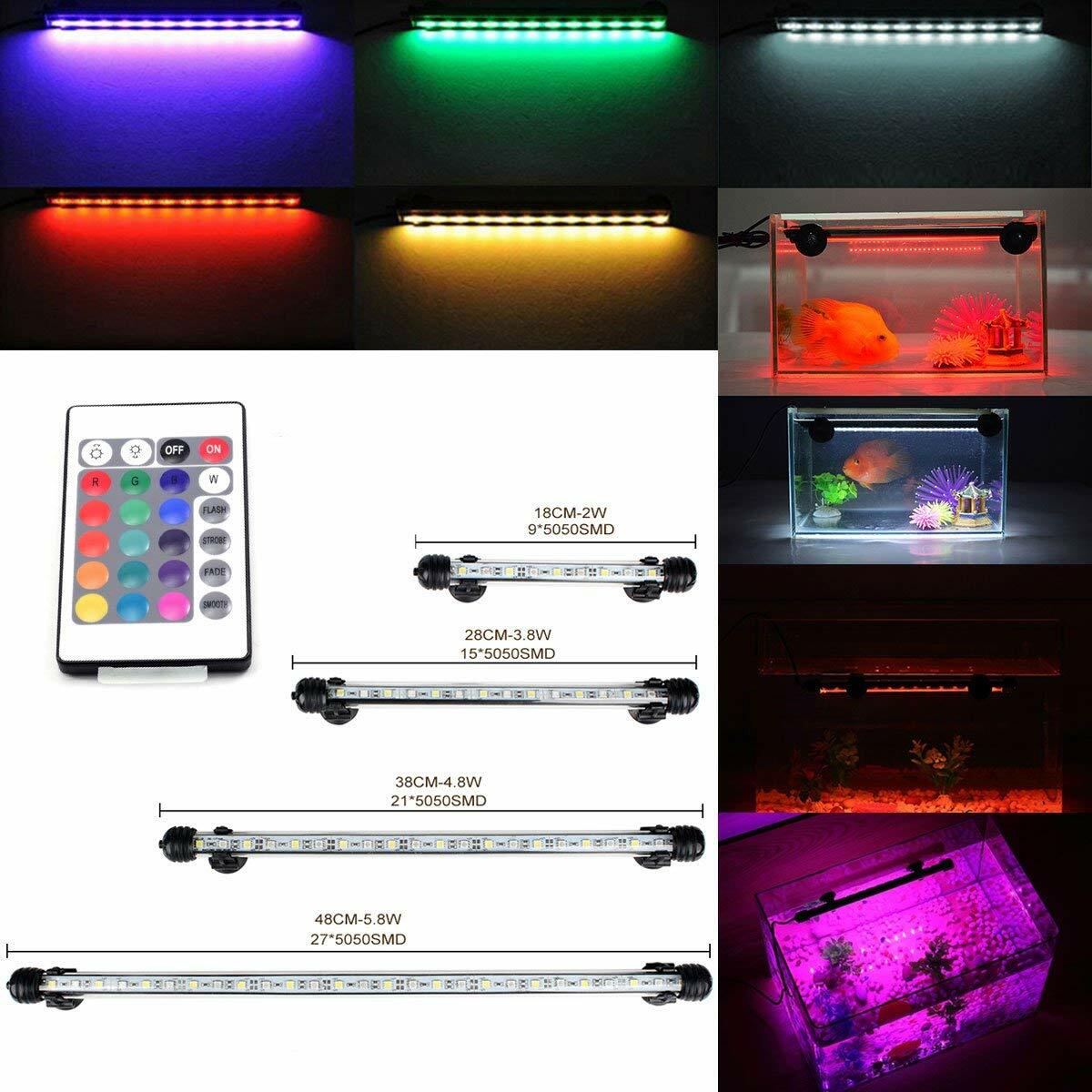 Aquarium Fish Tank LED 5050 SMD RGB/White/Blue Light Bar Lighting ...