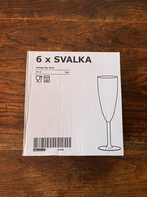 12 IKEA - SVALKA Flute Champagne Glasses - Netherlands for sale online ...