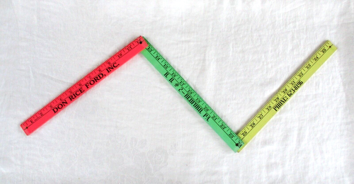 Vintage DON RICE FORD, Inc. Bedford, Pa. 36" Folding Wooden Yard Stick ...