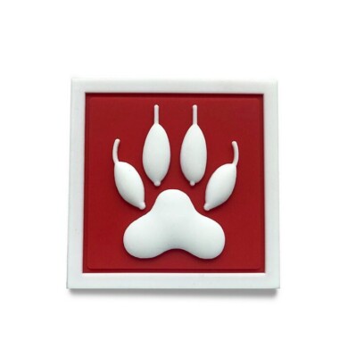 3D PVC K9 Dog Handler Paw official Rescue Rubber Hook&Loop Patch Badge ...