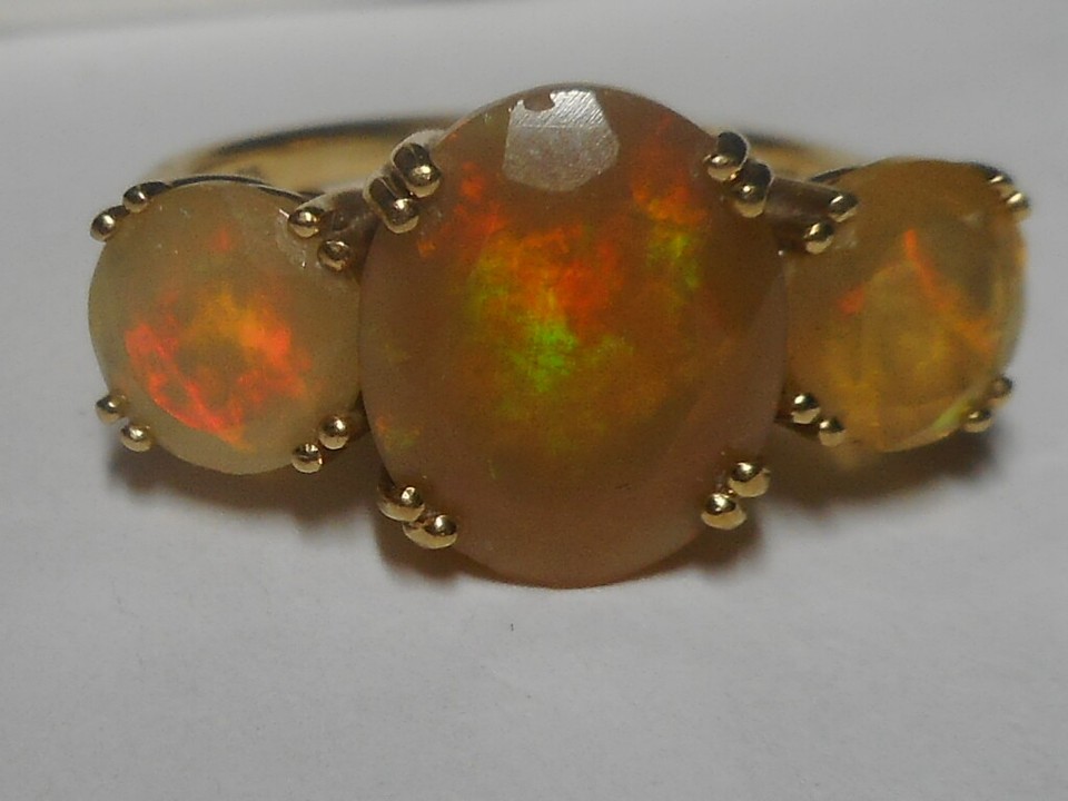 10 kt Natural Water Opal Ring Size 8 | eBay