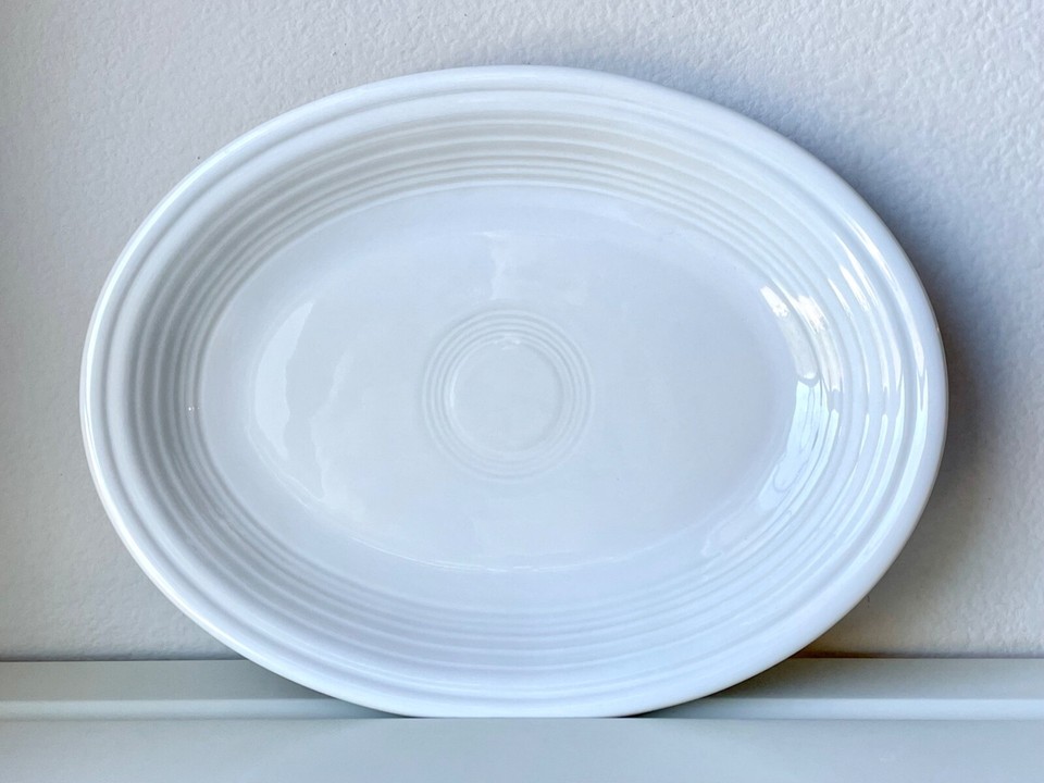 Fiestaware Medium White Oval Serving Platter/Tray Fiesta HLC USA 11.5 ...