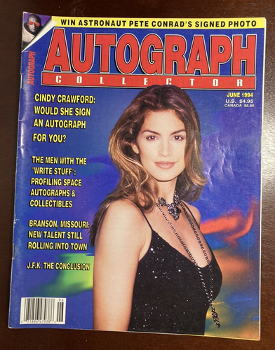 Autograph Collector Magazine - June 1994 - Cover: Cindy Crawford | eBay