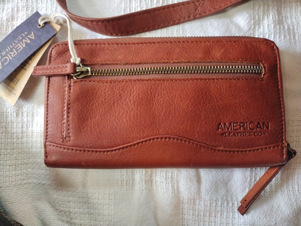 American Leather Co Austin shoulder bag NWT Handbag Matching Clutch ...