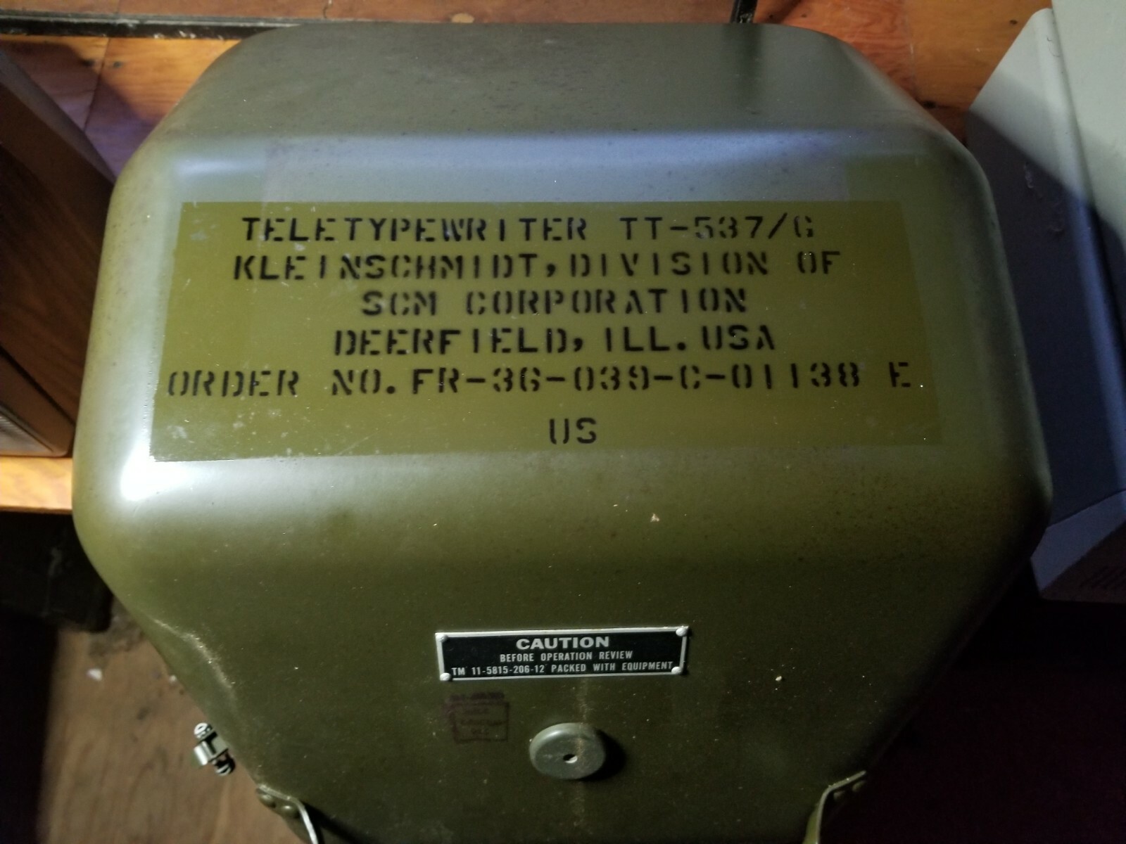 Vintage Military TELETYPEWRITER Model TT-537/G | eBay