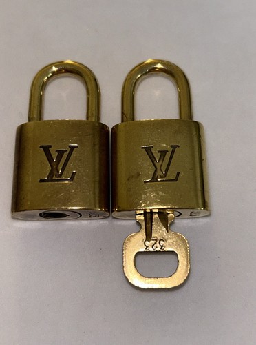 Authentic Louis Vuitton Gold Lock and Key Set 2 Padlocks # 323 | eBay