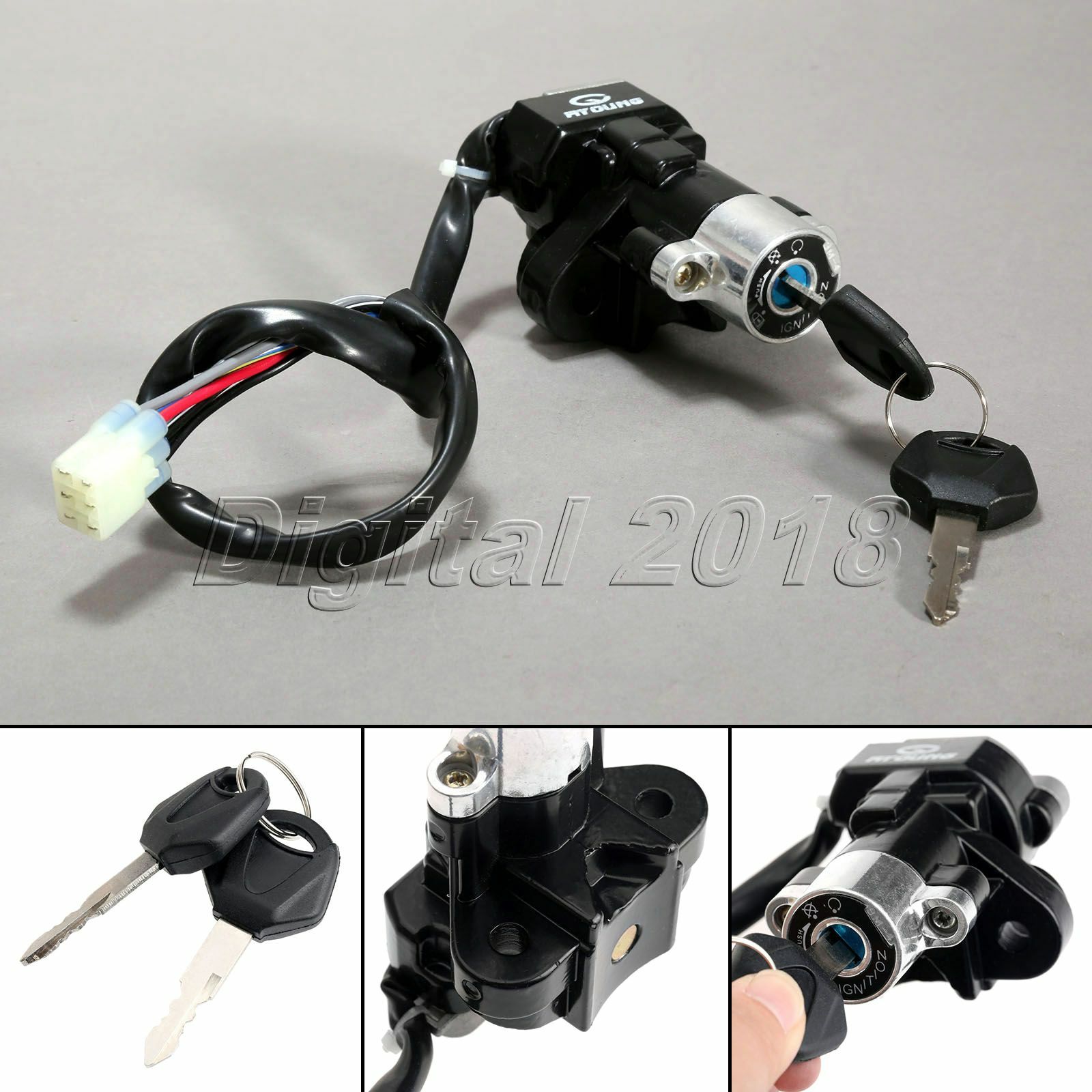Motorcyle Ignition Switch w/ Keys For Suzuki GSXR 600 750 GSX-R600 GSX ...
