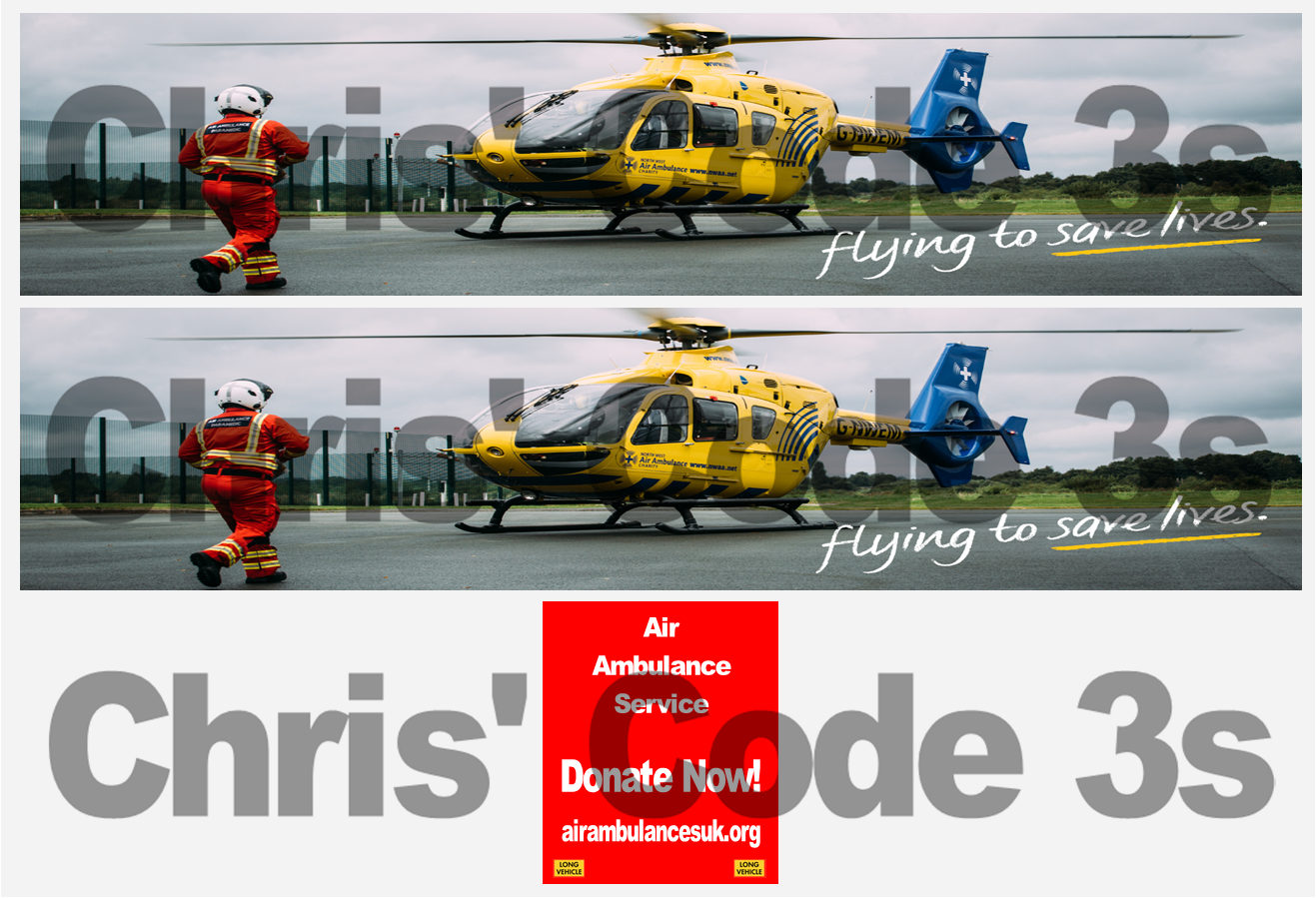 Code 3 Adhesive Vinyl Trailer Decals - Air Ambulance - 1/50 1/64 1/76 1 ...