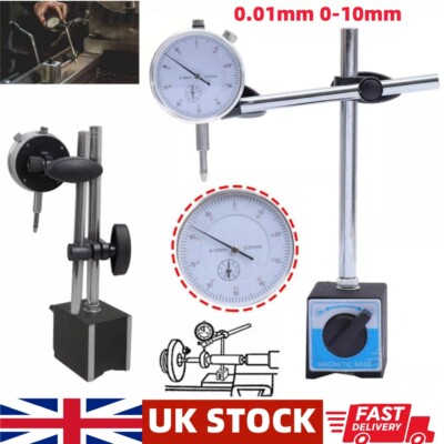 Dial Test Indicator DTI Gauge with Magnetic Base Stand Clock Gauge TDC ...