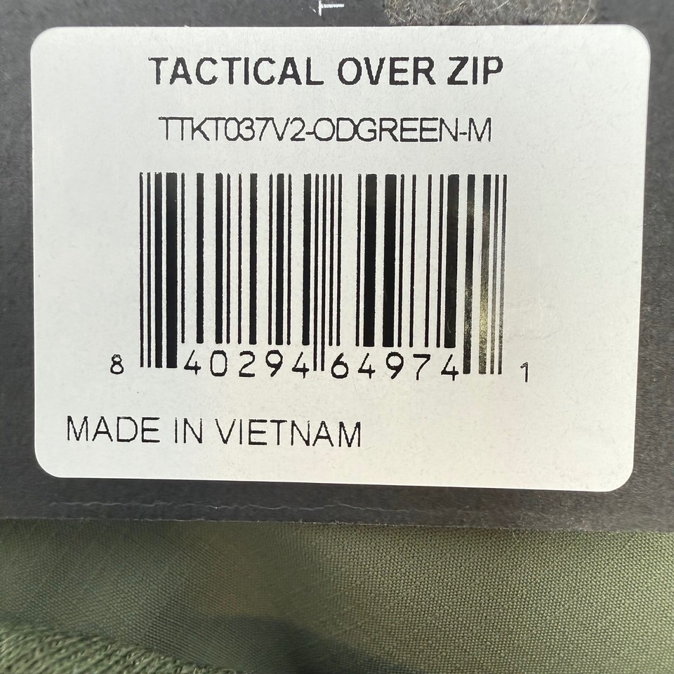 TEN THOUSAND Tactical Overzip Mens Green 1/4 Zip Pullover Jacket Medium ...