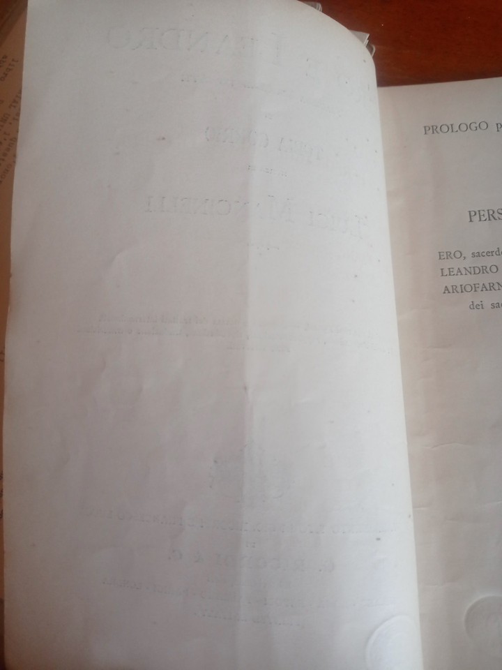 Ero E Leandro Tobia Gorrio Luigi Mancinelli Editore Ricordi Raro-Rare ...