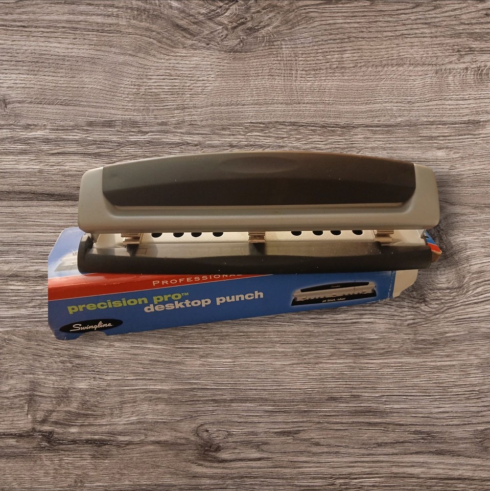 Swingline precision pro desktop paper punch- 10 sheet adjustable holes ...