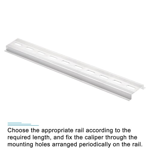 200mm x 35mm x 7.5mm DIN Rail Slotted Aluminum Mounting Guide Silver ...