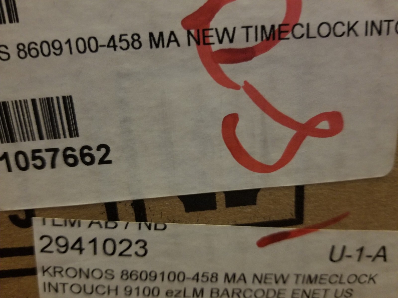 NEW ADP KRONOS 8609100-458 KRONOS InTouch 9100 8609100-458 Time Clock ...