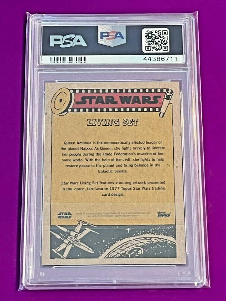 2019 Topps Star Wars Living Set #7 Queen Amidala PSA 10 Gem Mint SP ...