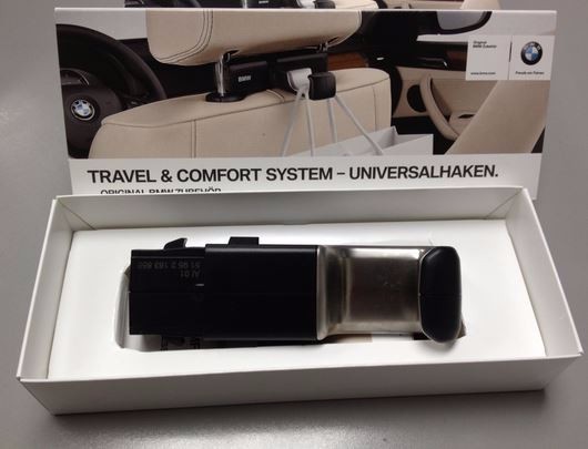 Genuine BMW Travel & Comfort System Universal Hook Hanger for Headrest ...