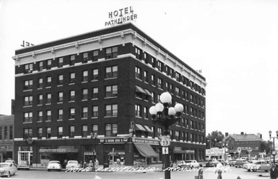 Postcard RPPC Fremont NE: Hotel Pathfinder | Coca Cola RX Signs Cars ...