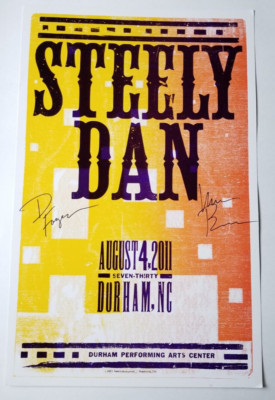 Steely Dan SIGNED Hatch Print Show Poster JSA LOA Walter Becker Donald ...