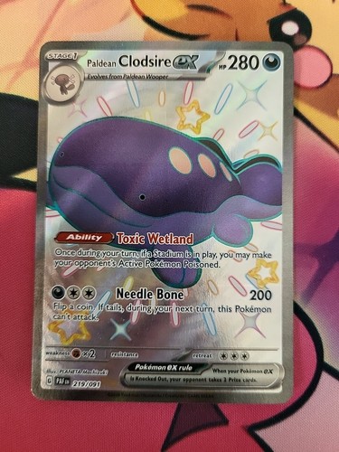 Paldean Clodsire ex 219/091 Holo Ultra Rare Shiny Paldean Fates NM ...