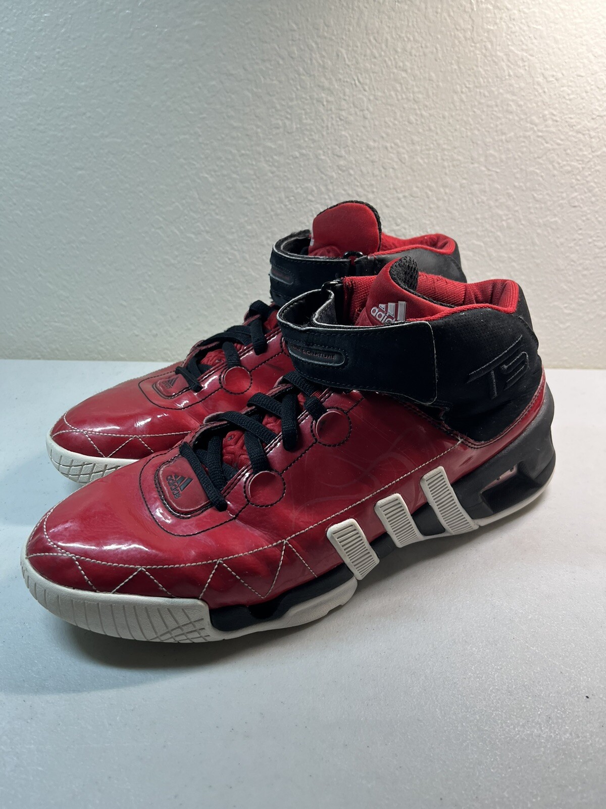 Adidas TS Commander Basketball Red White Shoes Size 1… - Gem