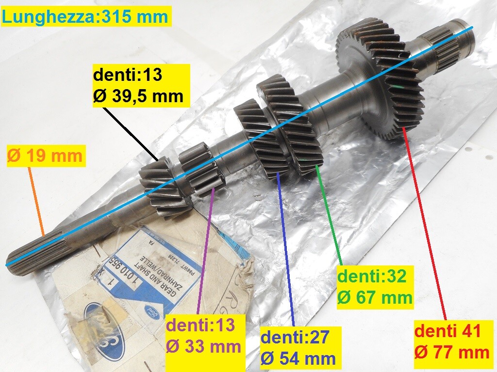 Primary Shaft With Gear Speed Type B5/iB5 A 5 Ford Ka Hcs 1.3 And | eBay