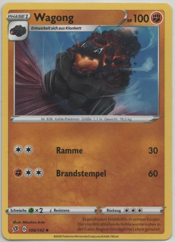 Pokemon - SWSH02 - Clash der Rebellen (TCG)/Deutsch - Wagong - 106/192 ...