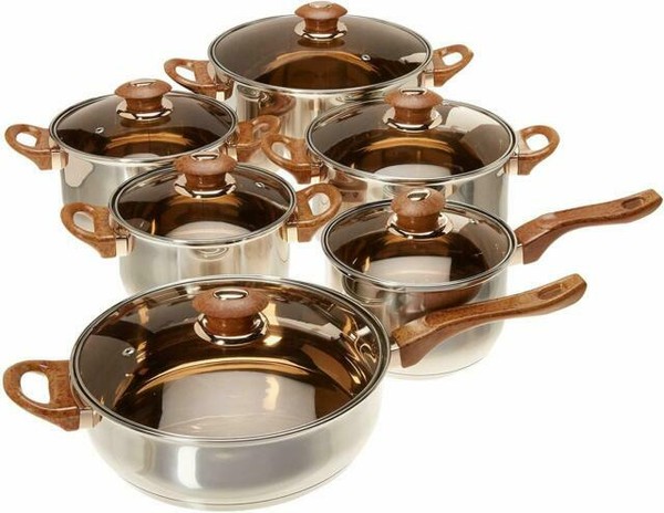 Uniware 3415 Stainless Steel Cookware Set 12 Pieces for sale online | eBay