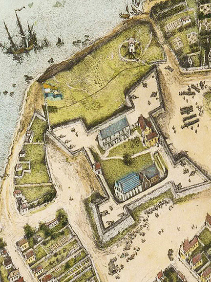 1660 Castello Plan New Amsterdam Historic Vintage Style Wall Map ...