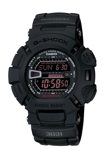 Casio G-SHOCK G9000MS-1 Men's Origin MUDMAN 'Blackout' 3031 Digital ...