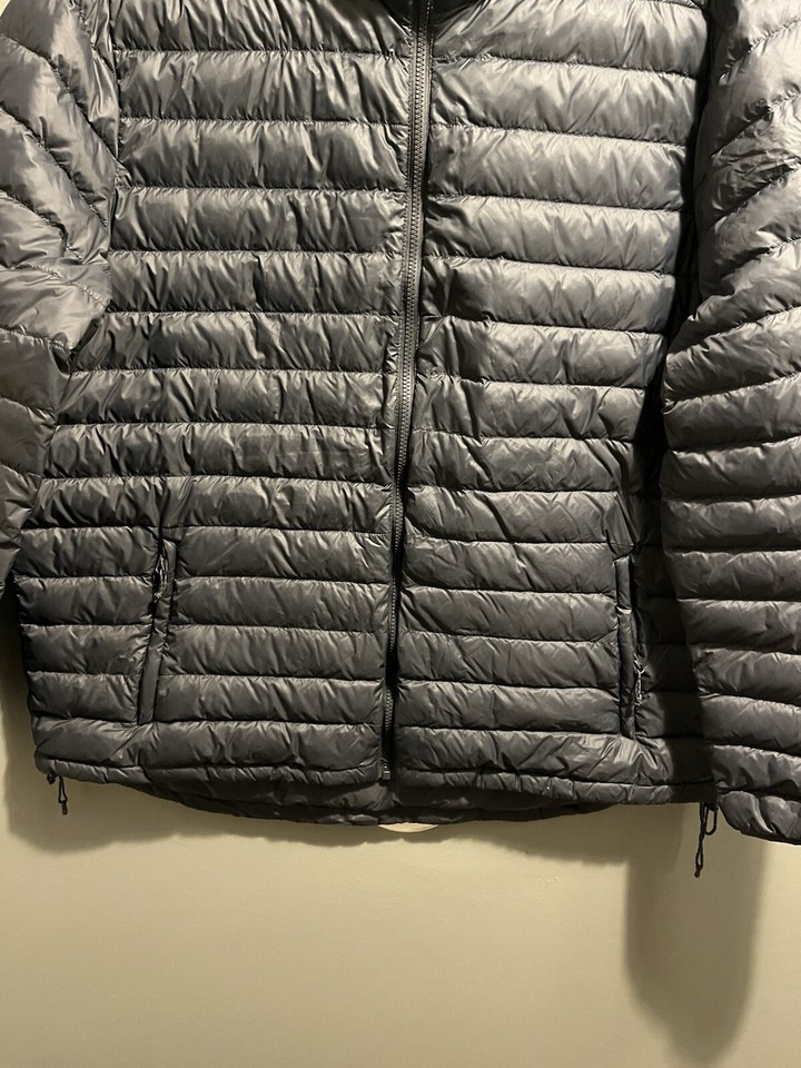 Champion C9 Puffer Jacket Mens 2XL Gray Full Zip Down Feather ...