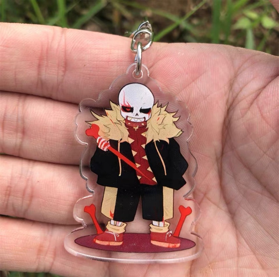 Anime Undertale Sans Asriel Frisk Papyrus Acrylic Keychain Keyring ...