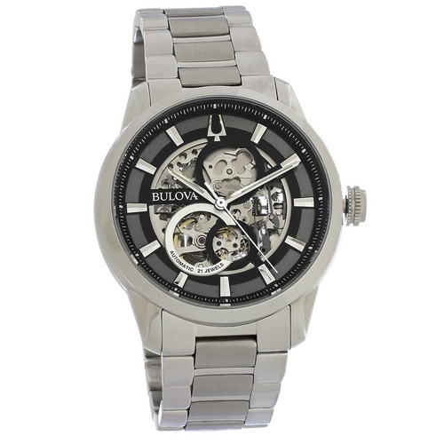 Bulova Sutton 21-Jewel Men's Skeleton Dial Automatic Watch 96A208 42429560055| eBay