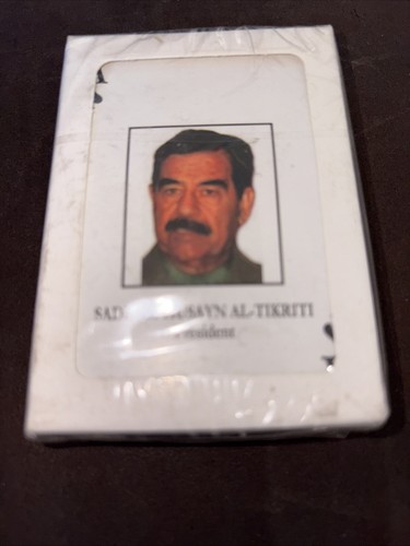 Vintage Saddam Hussein Al-Tikriti Most Wanted Playing Cards Iraq War ...
