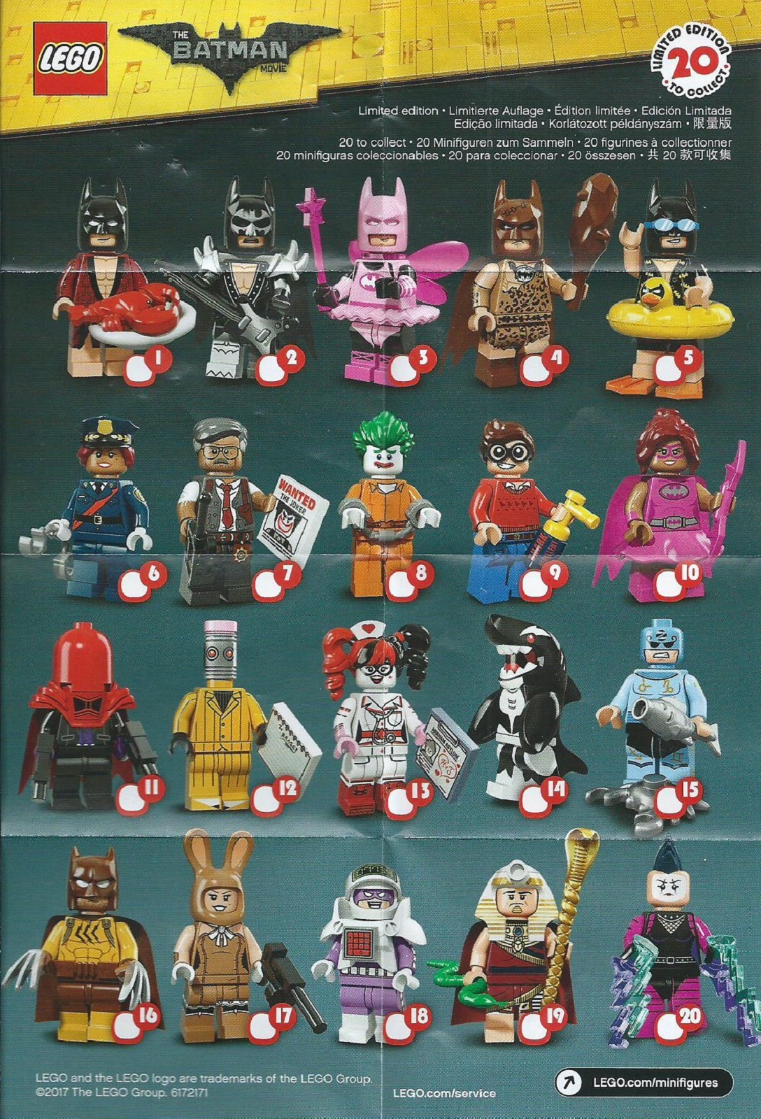 Lego 71017 Minifig Figurine Série Batman Movie Eraser Socle Fiche | eBay