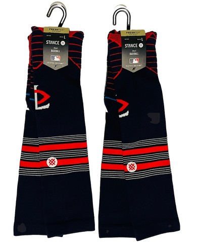 Men's Stance Minnesota Twins OTC Socks Stripe FreshTek Large Lot 2 New ...