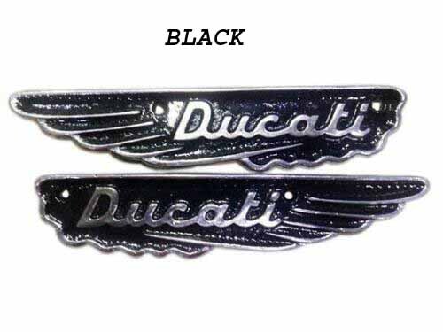 Scrambler Petrol Gas Fuel Tank Patch Motif Emblem Set Alloy "Black" (A ...