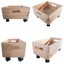 Wooden Wheeled Storage Crates | 2 Sizes | Plain Wood Box Moving ...