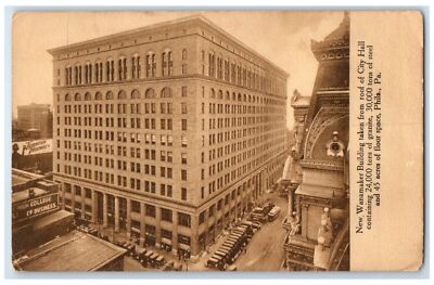 c1910 New Wanamaker Building Roof City Hall Philadelphia Pennsylvania ...