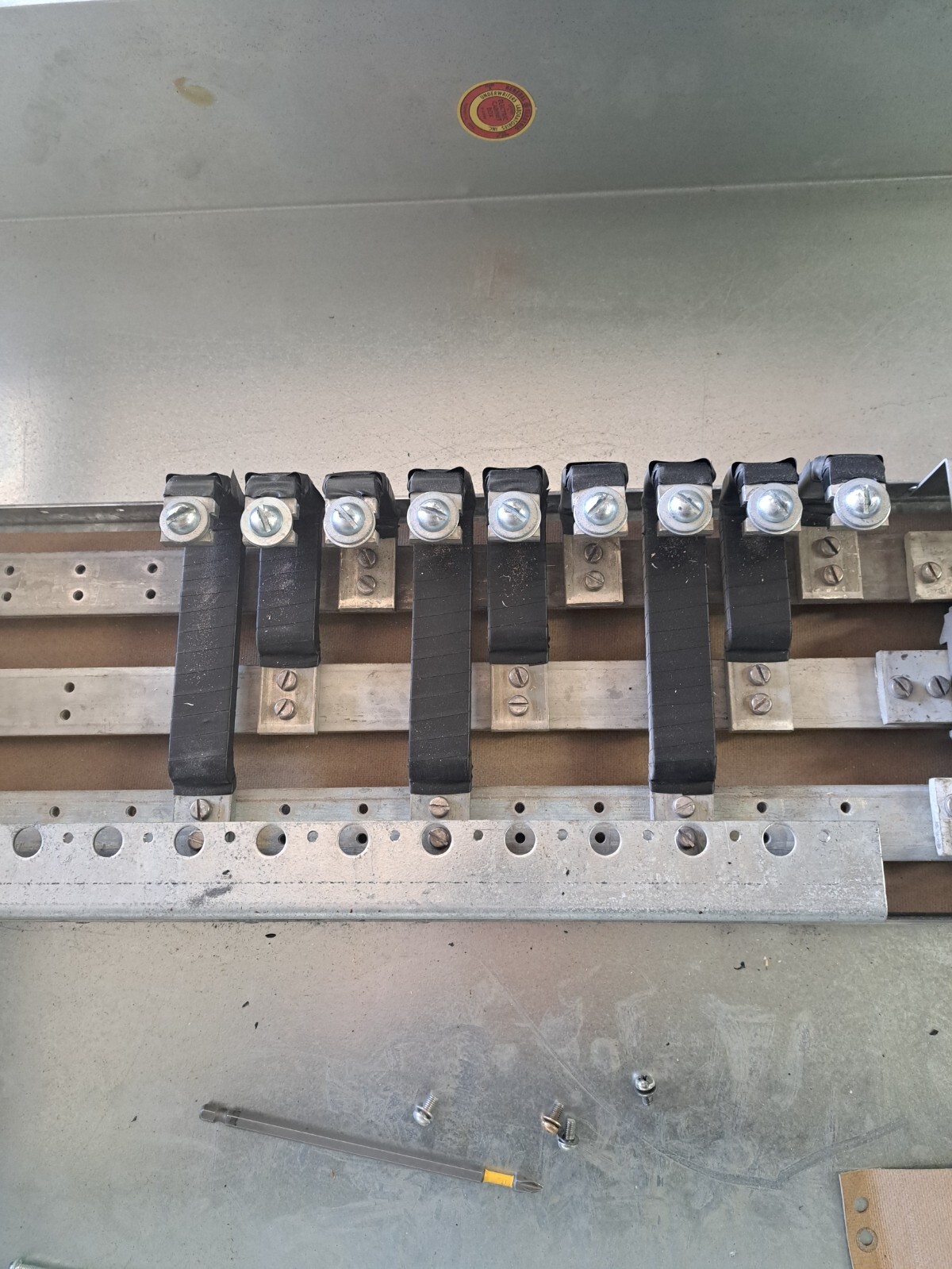 ONE SET OF A B & C PHASE GE NLAB PANEL FINGUERS FOR TQD 150 AMP BREAKER ...