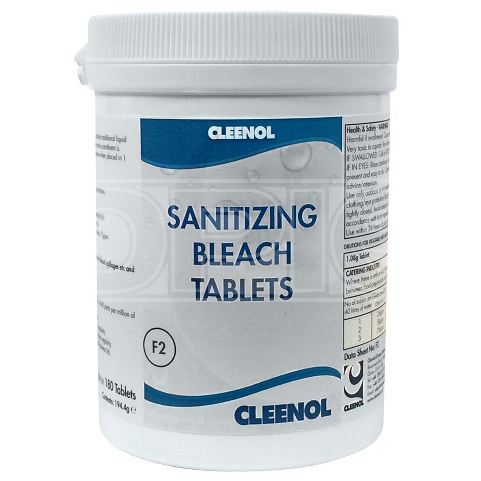 Sanitising Bleach Tablets - Tub of 180 - Surface Sanitising - Cleenol ...
