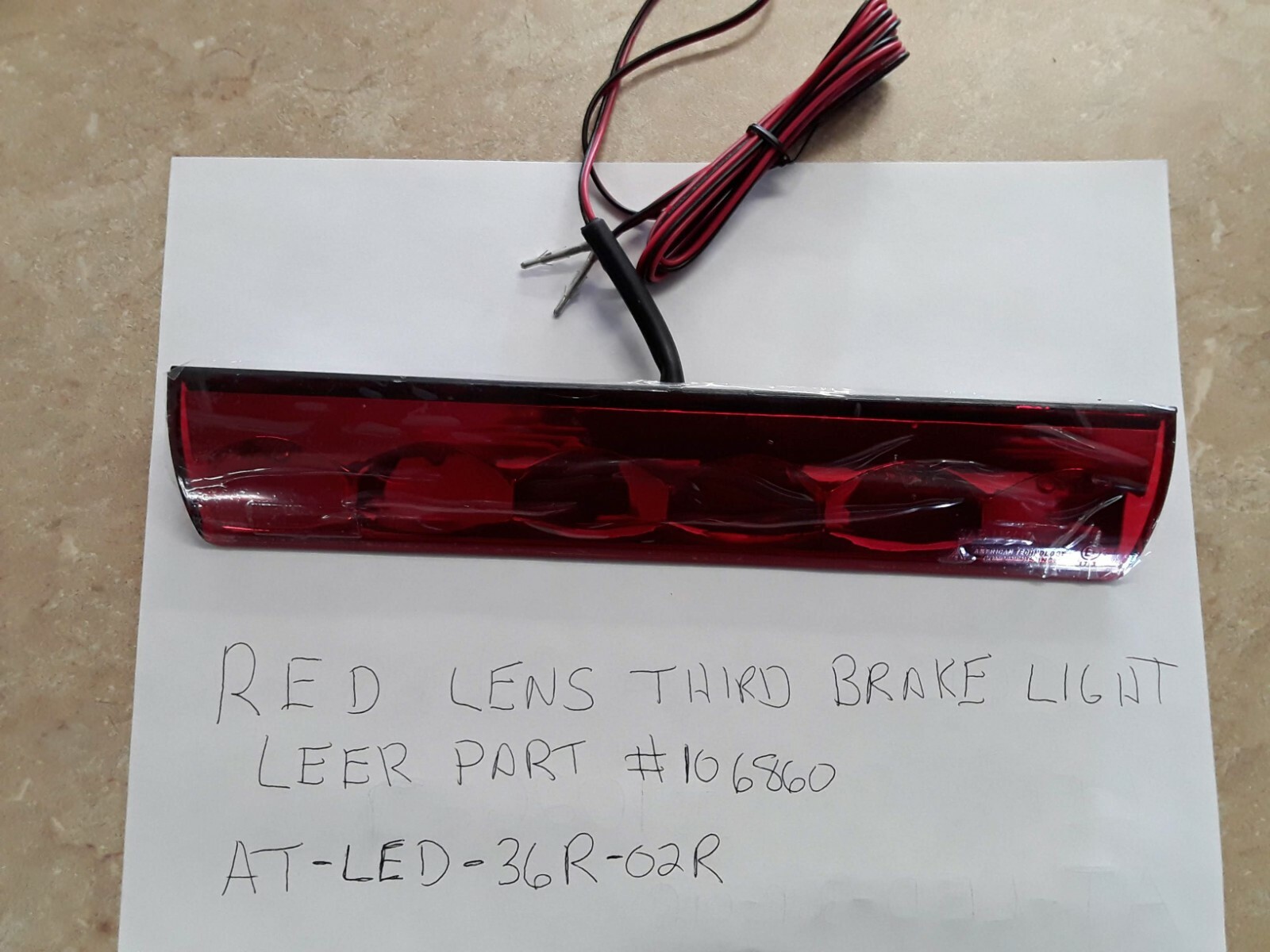 Truck Cap Third Brake Light red lens LED brake light | eBay