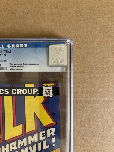 The Incredible Hulk 182 CGC 8.0 1974 Graded In 2005 Wolverine 1st ...