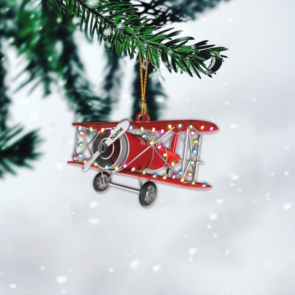 Airplane Christmas Ornament, the plane tree hanging decor Xmas Ornament ...