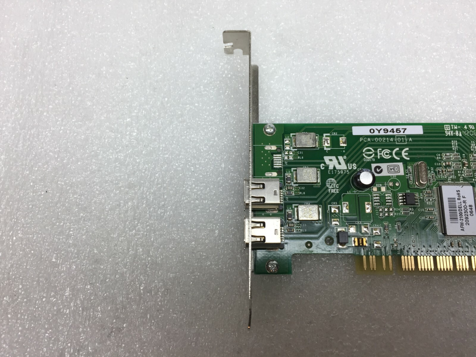 Dell Adaptec AFW-2100 2-Port FireWire IEEE-1394 PCI Controller Card ...
