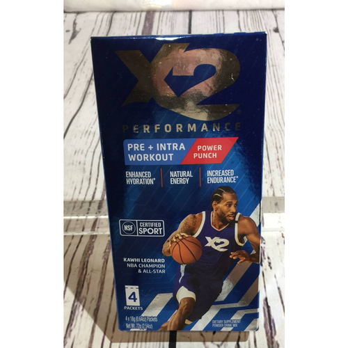 X2 Performance Pre + Intra Workout Powder Drink Mix Packets 4 Ct Power ...