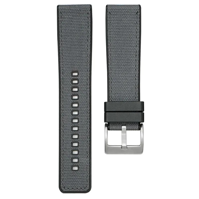 Quick Release Silicone Rubber Canvas Cloth Strap 22mm 24mm 20mm Watch ...