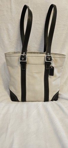 Coach Hampton Leather bucket tote shoulder bag. #f11201 | eBay