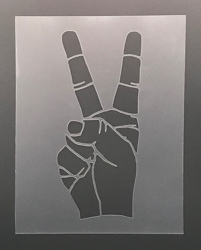 Hand Peace Sign Stencil 10mm or 7mm Thick, Peace, Hippie, Love, Art | eBay